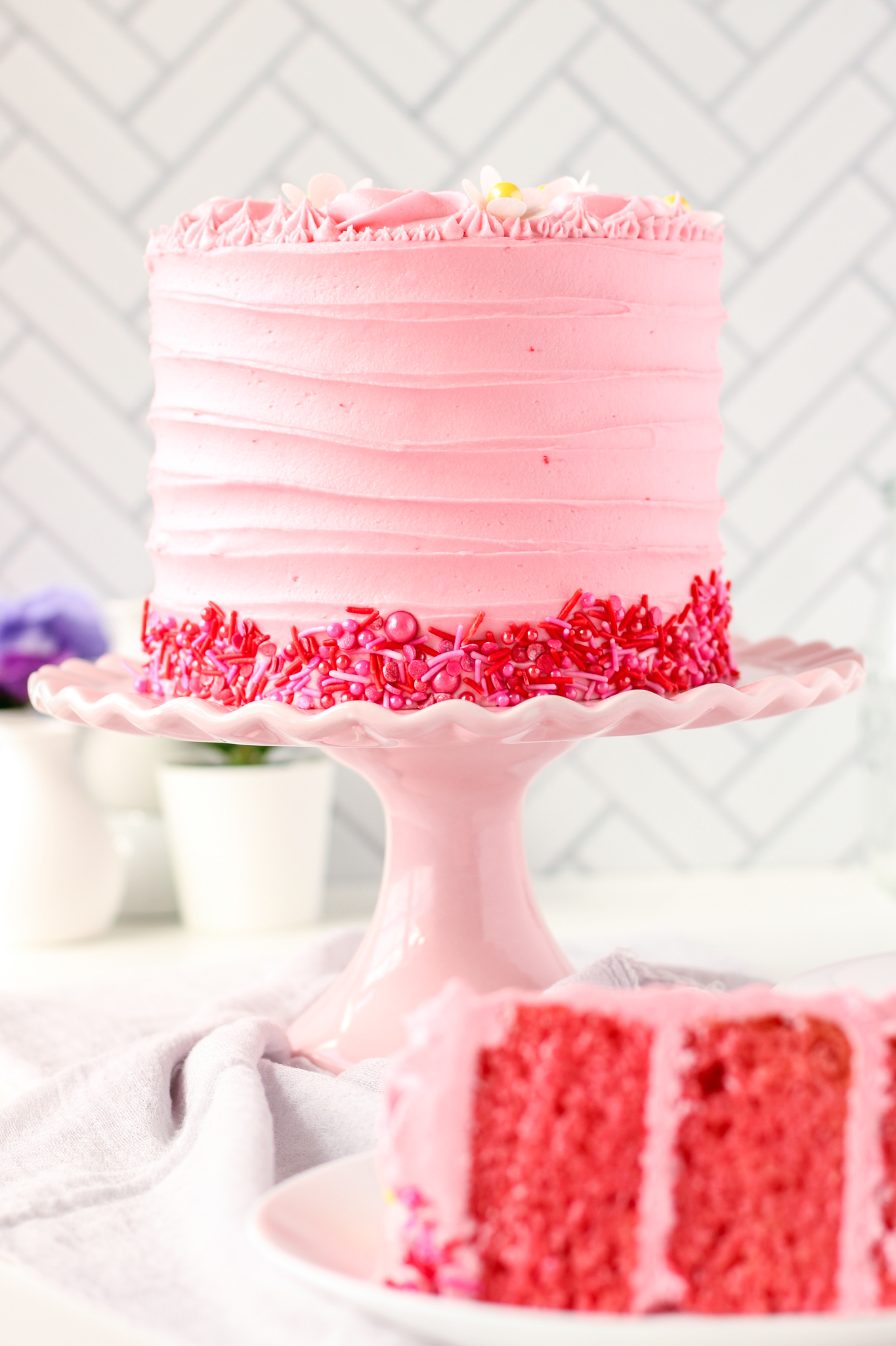 Strawberry Cake Recipe with Jello - Bakes and Blunders