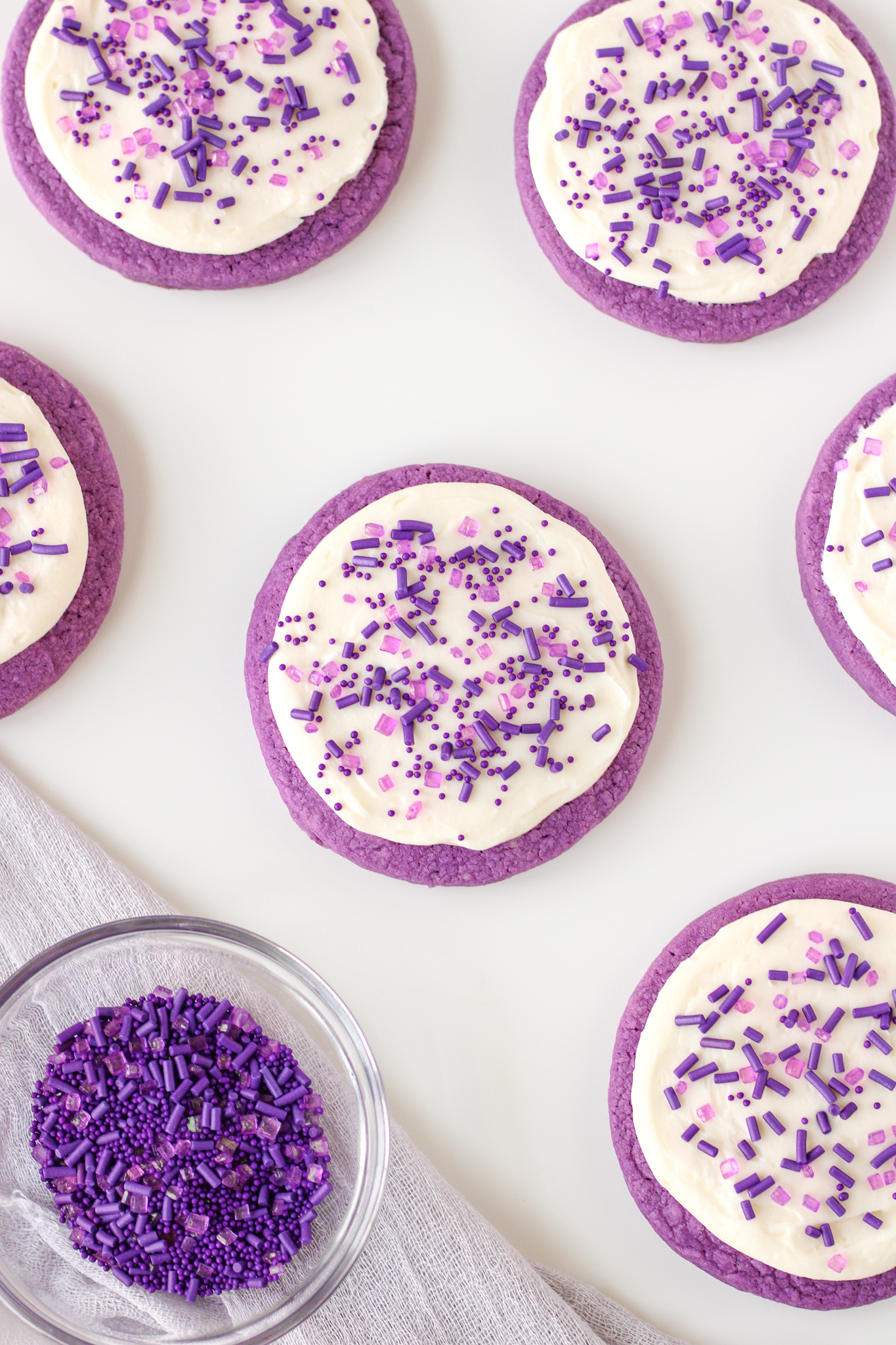 Ube Sugar Cookies with Frosting - Bakes and Blunders